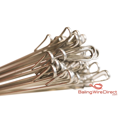 12 gauge bright double loop bale ties